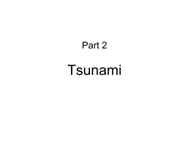 Physics of tsunami | PPT