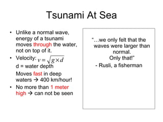 Physics of tsunami | PPT