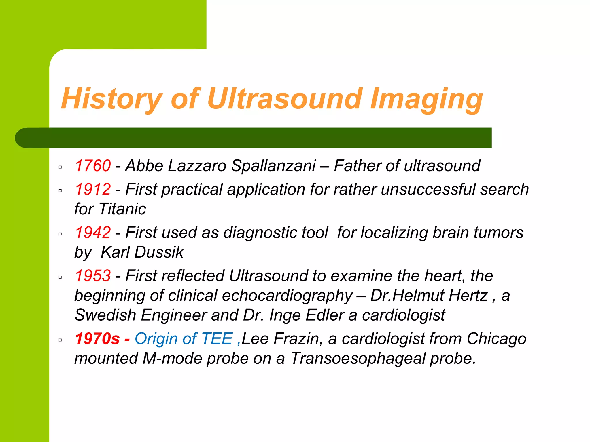 Physics of ultrasound and echocardiography | PPTX | Digital Audio | Computer Software and ...