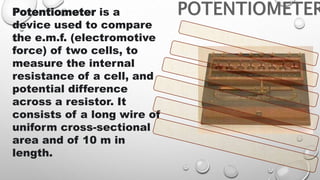 ART INTEGRATED PROJECT ON PHYSICS POTENTIOMETER | PPT