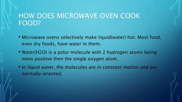 Working Mechanism of Microwave Oven | PPTX
