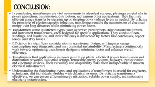 Transformers and its Types | PPTX | Technology & Computing