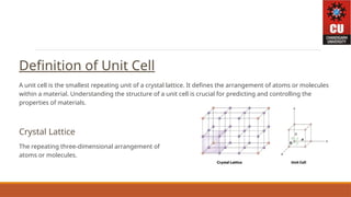 unit cell engineering : a foundatation of material science | PPTX ...
