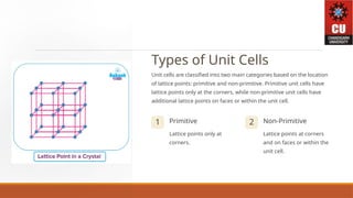 unit cell engineering : a foundatation of material science | PPTX | Chemistry | Science