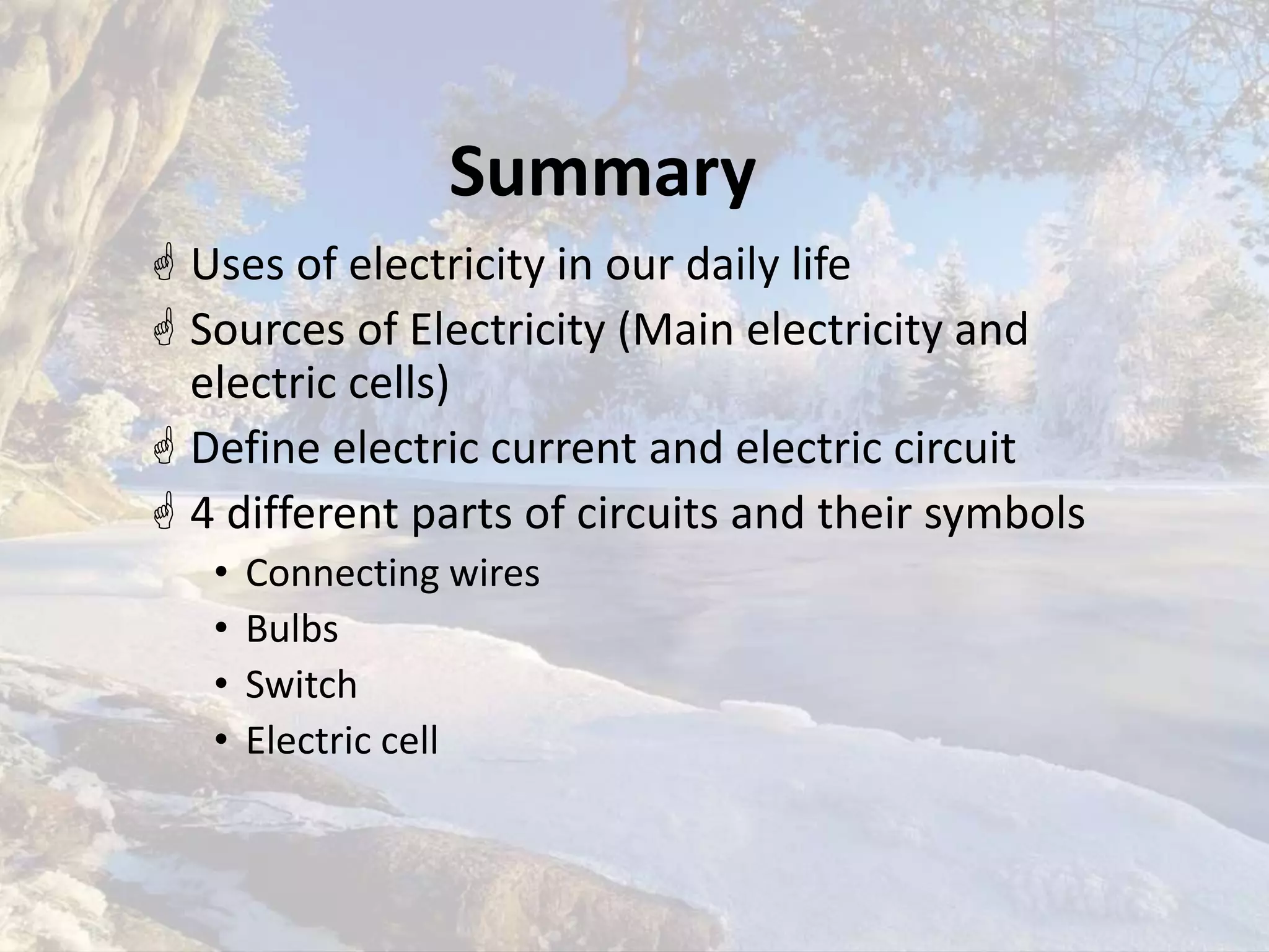 Electricity and Electric Current | PPTX
