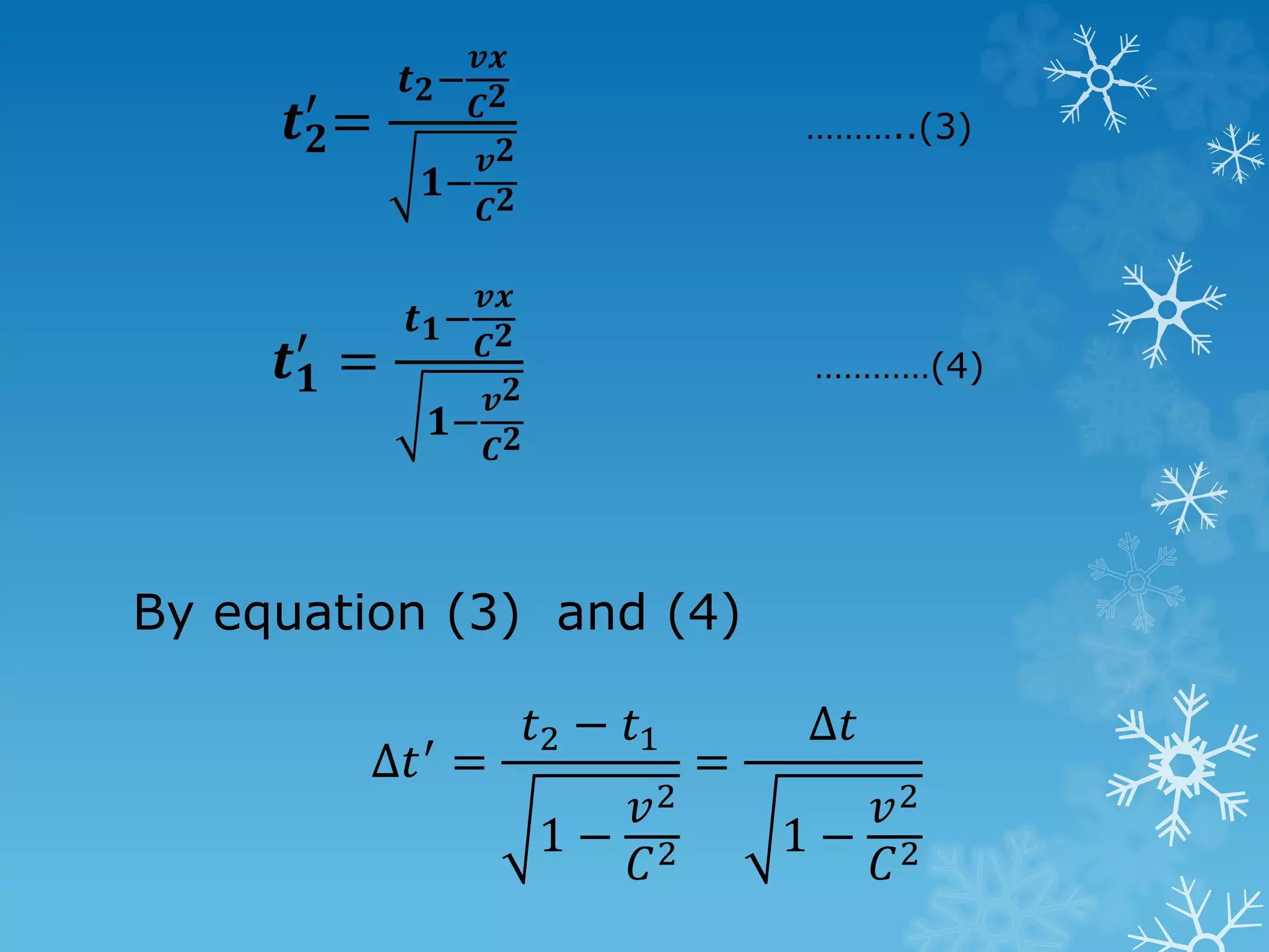 Physics ppt on time dilation | PPTX