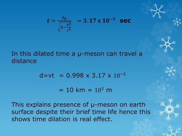 Physics ppt on time dilation | PPTX | Physics | Science