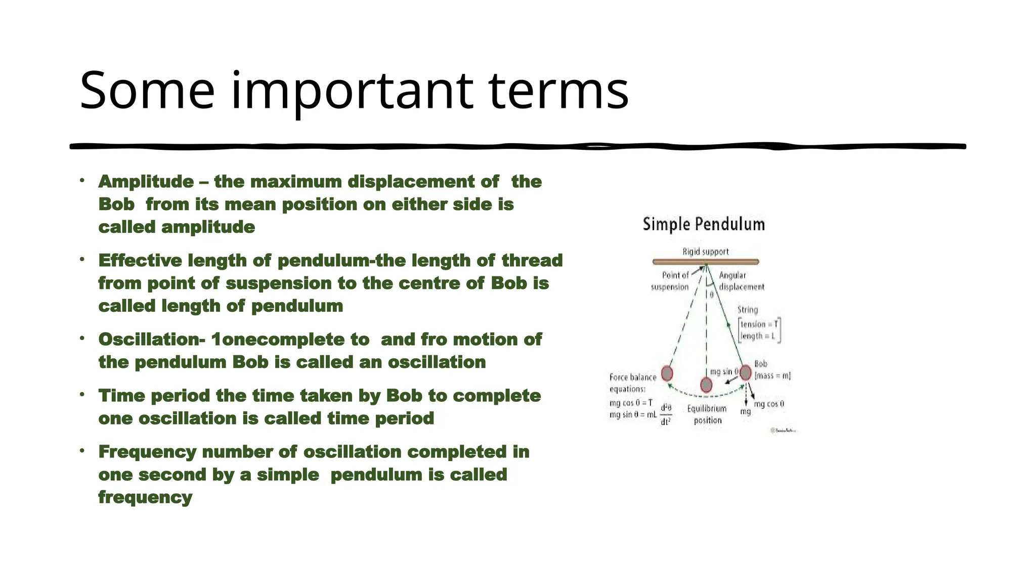 physics ppt .pptx topic - simple pendulum | PPTX