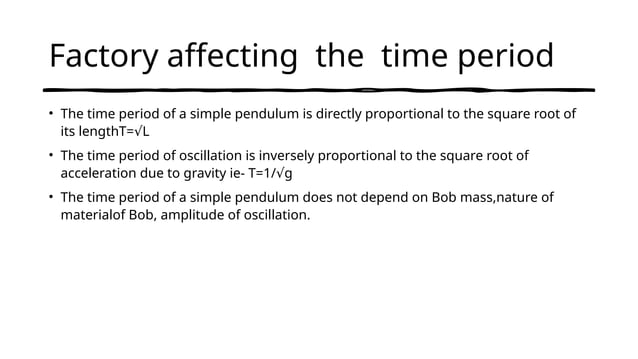 physics ppt .pptx topic - simple pendulum | PPT