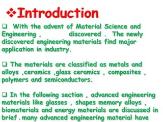 Advanced Engineering Materials | PPTX