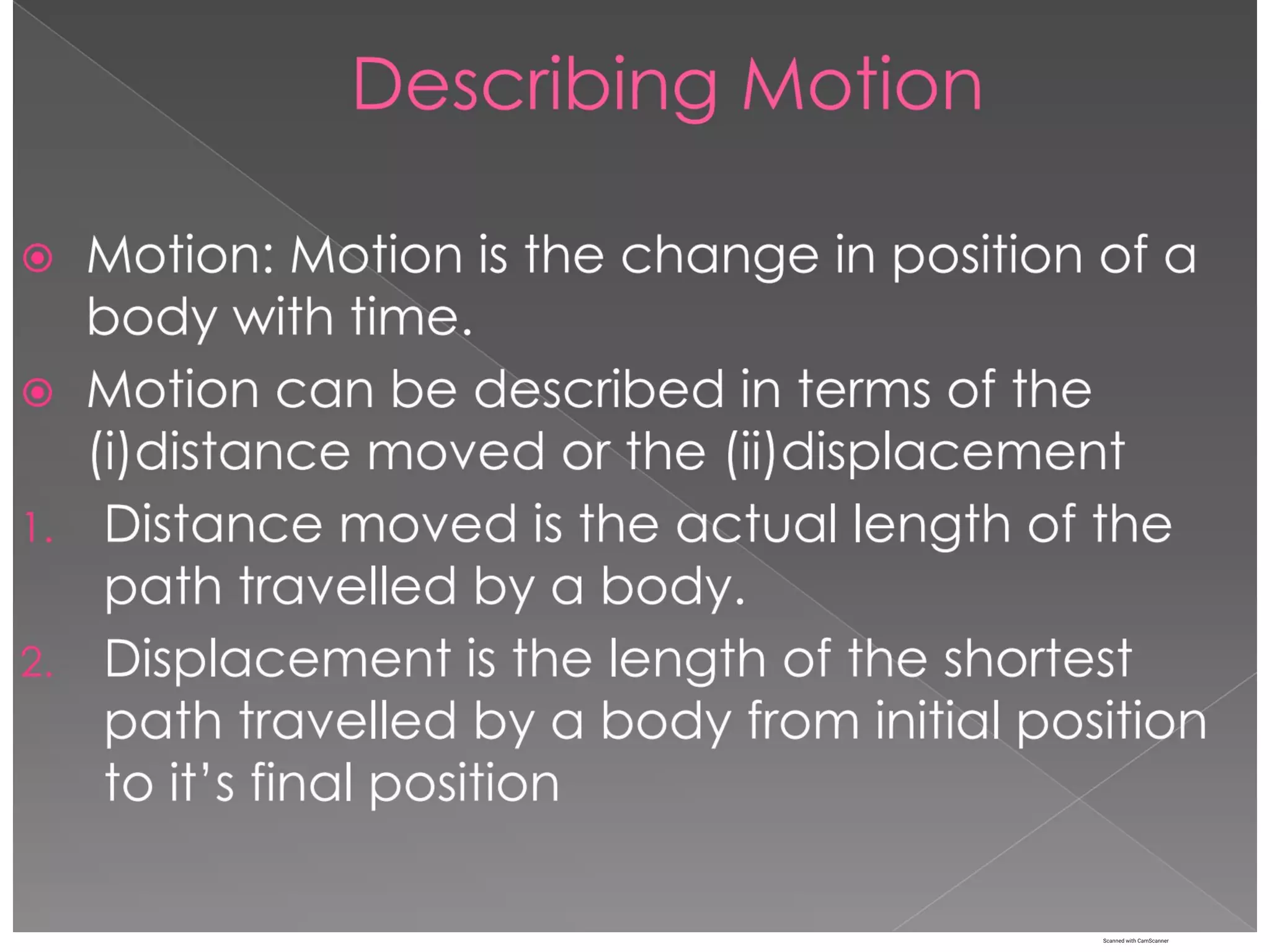 Motion class 9 | PPT