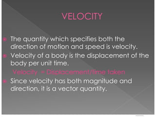 Motion class 9 | PPT | Free Download