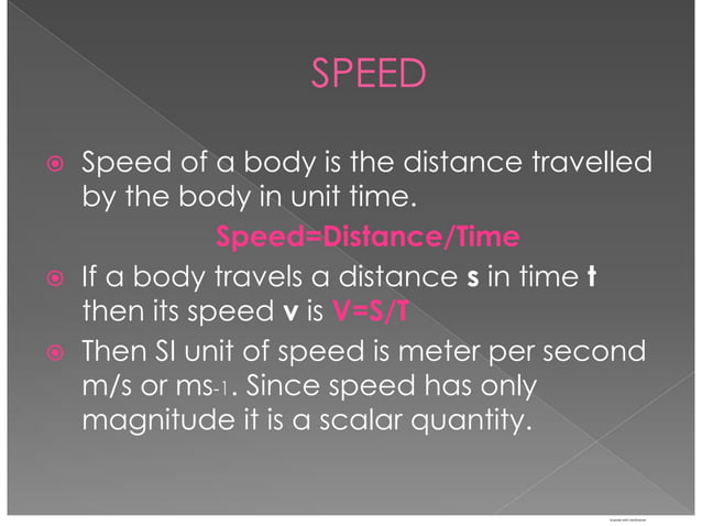 Motion class 9 | PPT