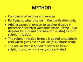 King of acids -Sulphuric Acid H2SO4 | PPTX | Chemistry | Science