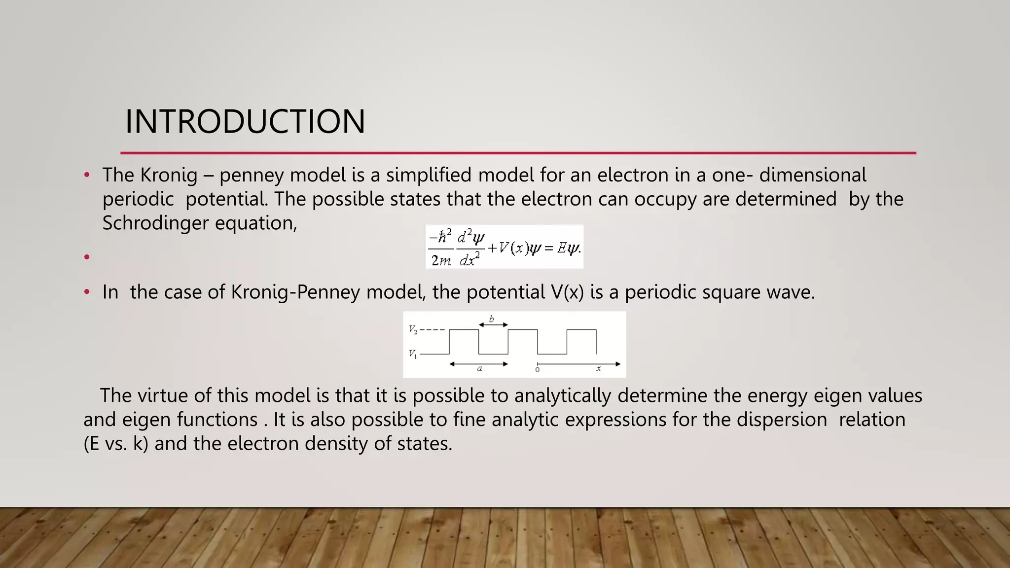 Kronig's Penny Model.pptx