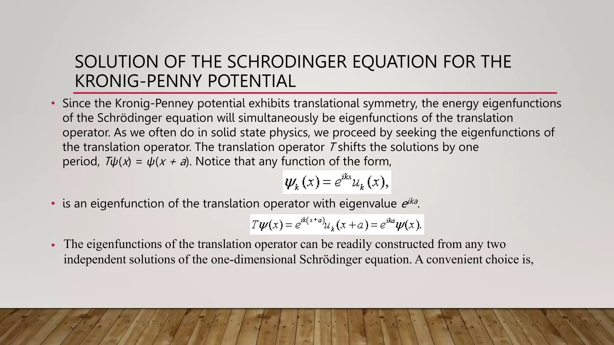 Kronig's Penny Model.pptx