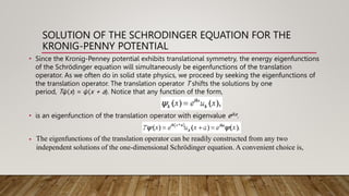 Kronig's Penny Model.pptx