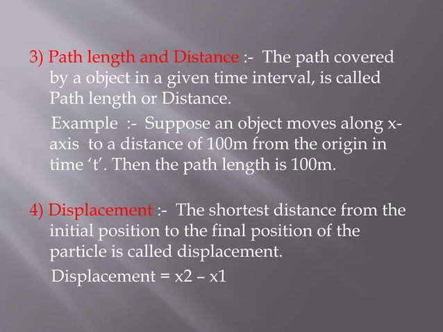 Motion in a Stright Line, Class 11th ,Chapter 1, Physics | PPTX ...