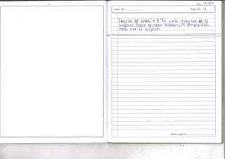 Classmate Blank Index Page