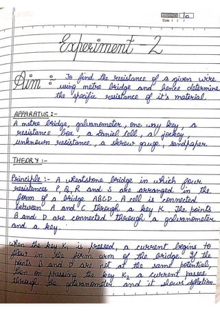 Physics practical file 1 | PDF