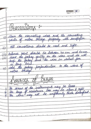 Physics practical file 1 | PDF