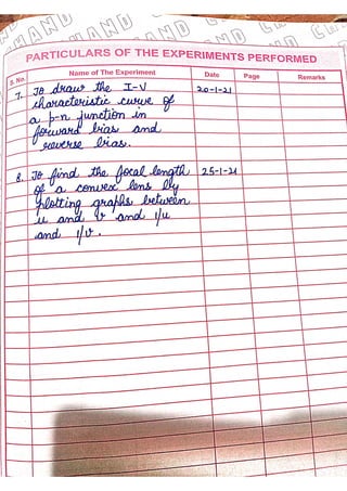 Physics practical file 1 | PDF