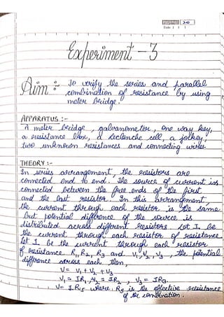 Physics practical file 1 | PDF