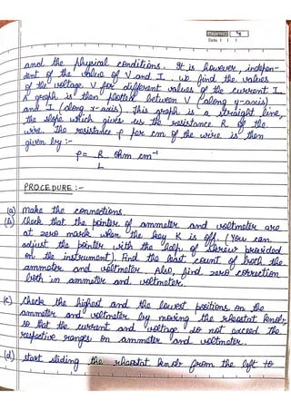 Physics practical file 1 | PDF