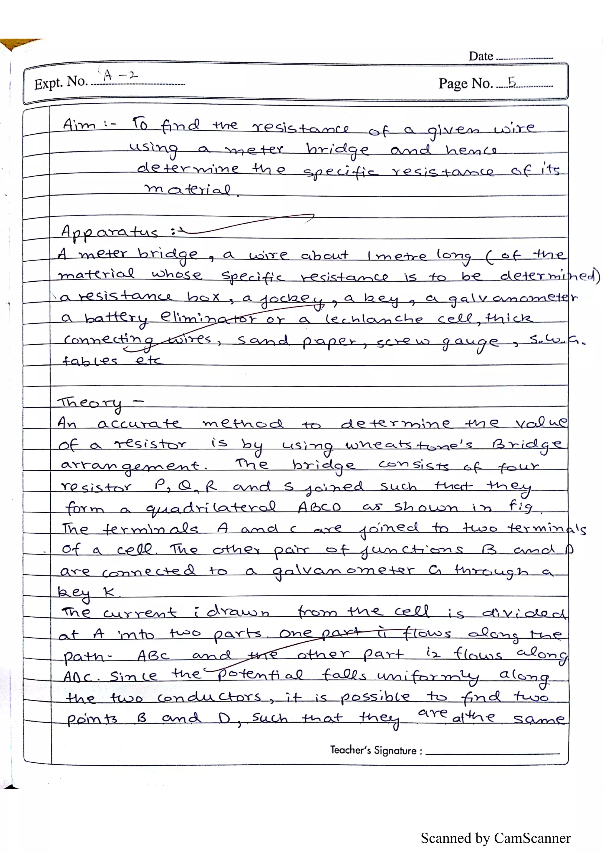 Physics Practical File - with Readings | Class 12 CBSE | PDF