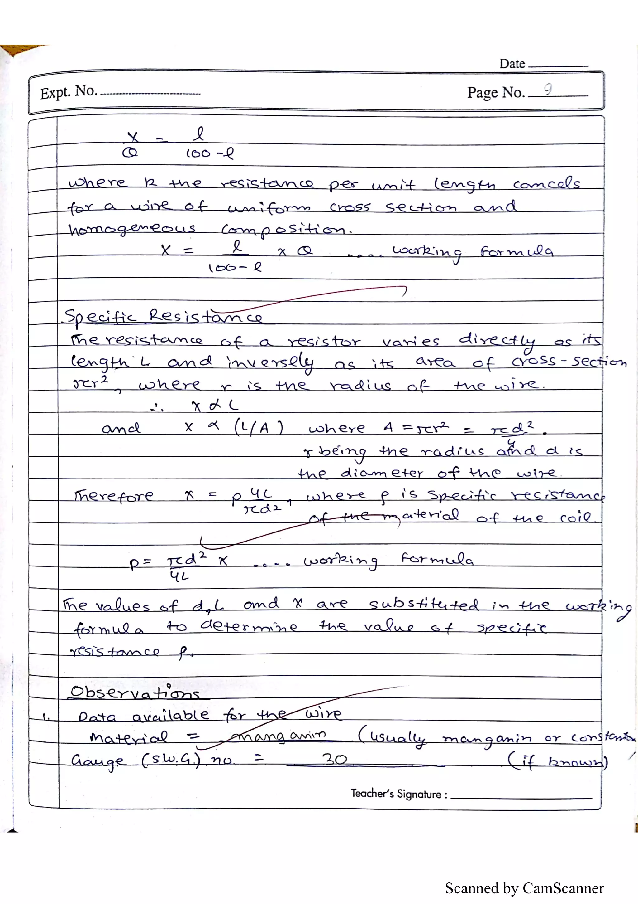 Physics Practical File - with Readings | Class 12 CBSE | PDF