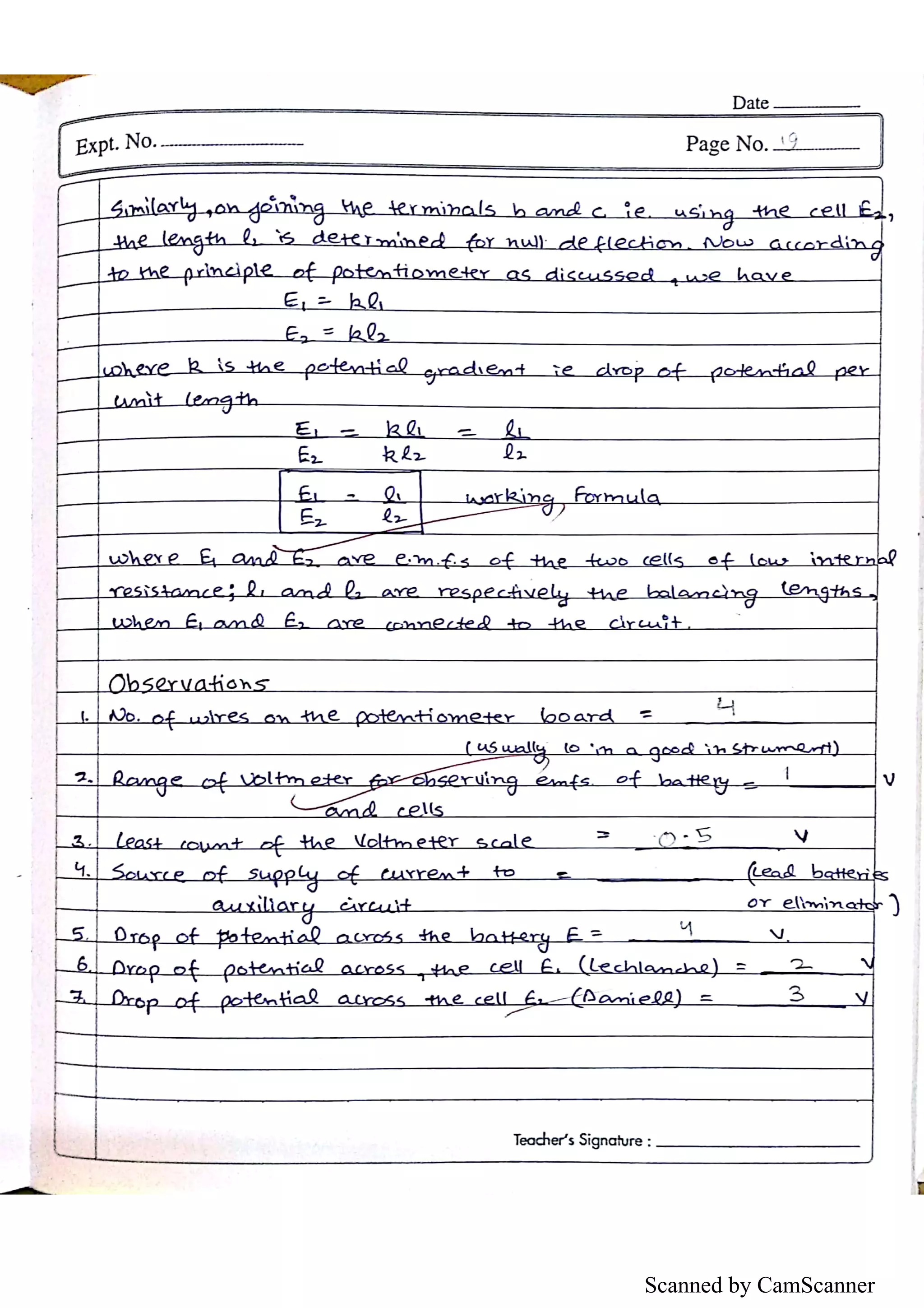 Physics Practical File - with Readings | Class 12 CBSE | PDF