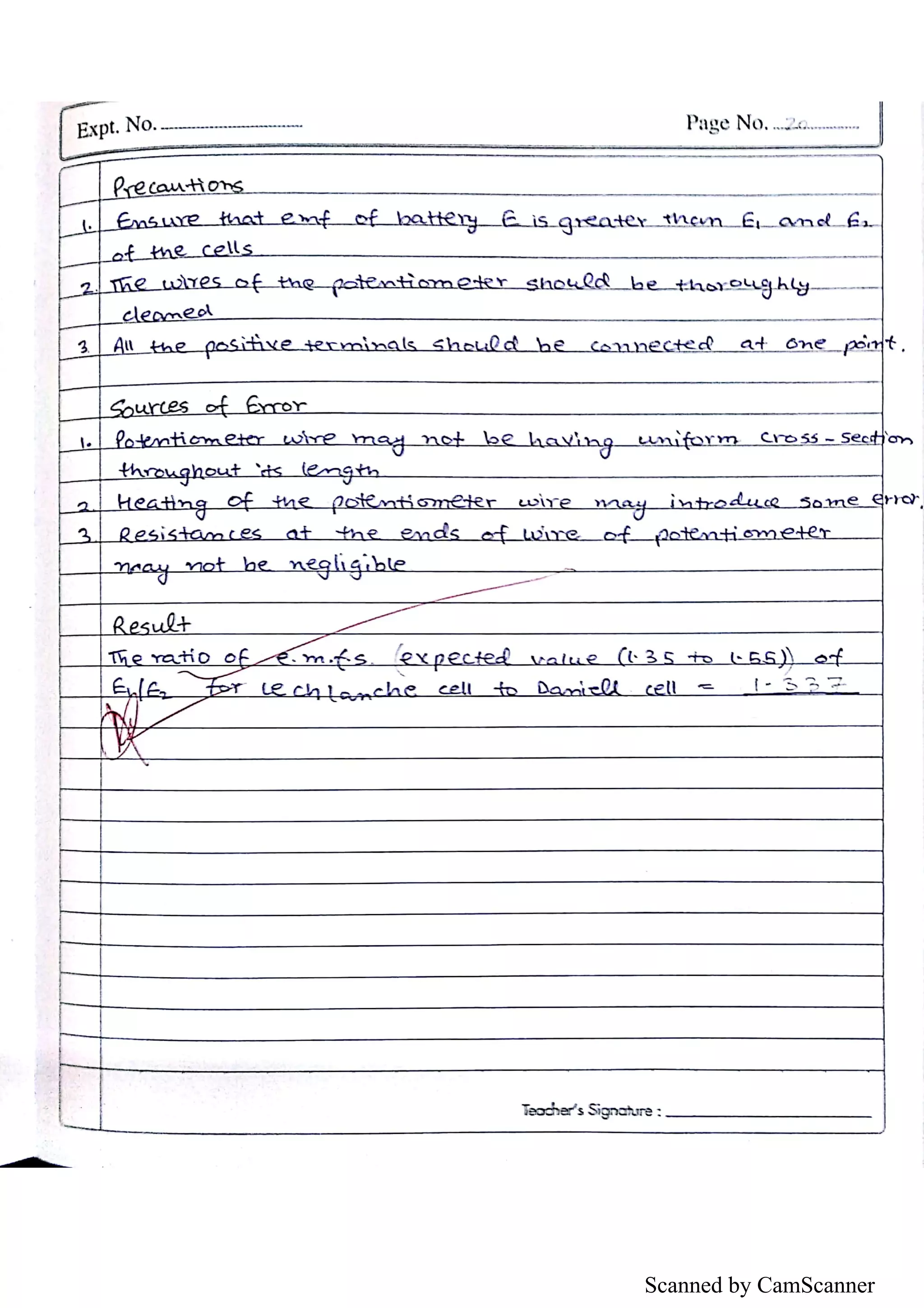 Physics Practical File - with Readings | Class 12 CBSE | PDF