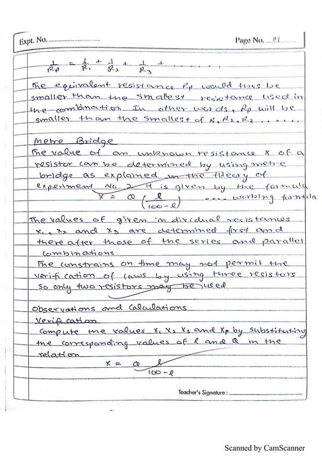 Physics Practical File - with Readings | Class 12 CBSE | PDF