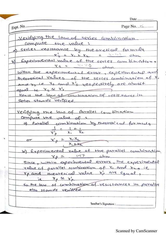 Physics Practical File - with Readings | Class 12 CBSE | PDF