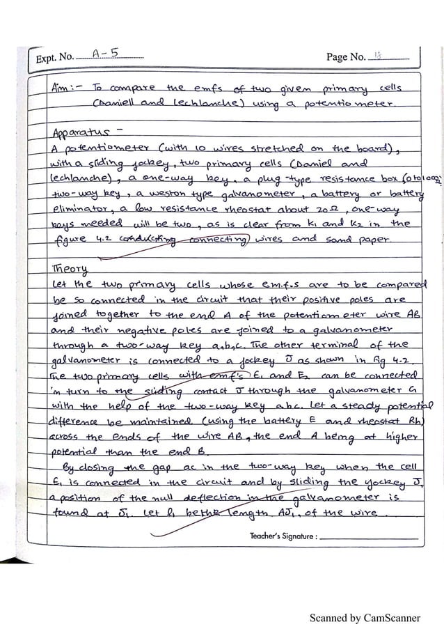 Physics Practical File - with Readings | Class 12 CBSE | PDF