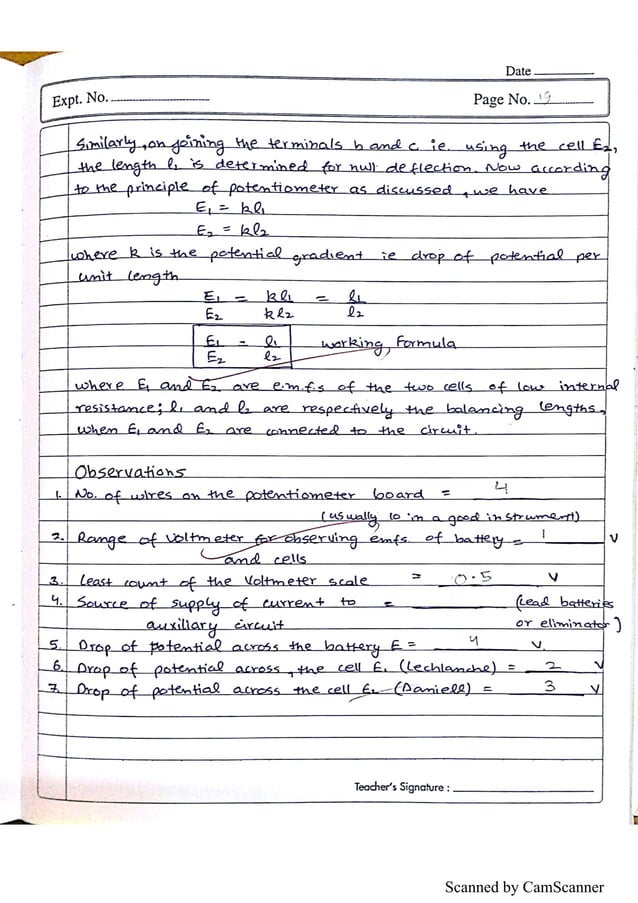 Physics Practical File - with Readings | Class 12 CBSE | PDF