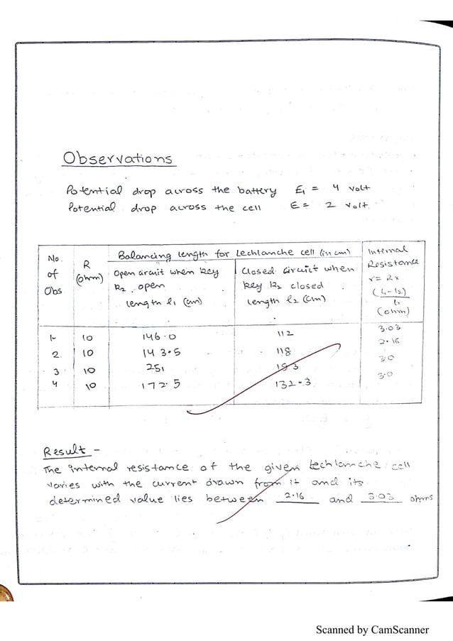 Physics Practical File - with Readings | Class 12 CBSE | PDF