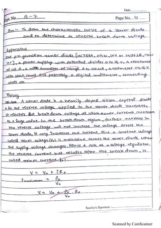 Physics Practical File - with Readings | Class 12 CBSE | PDF