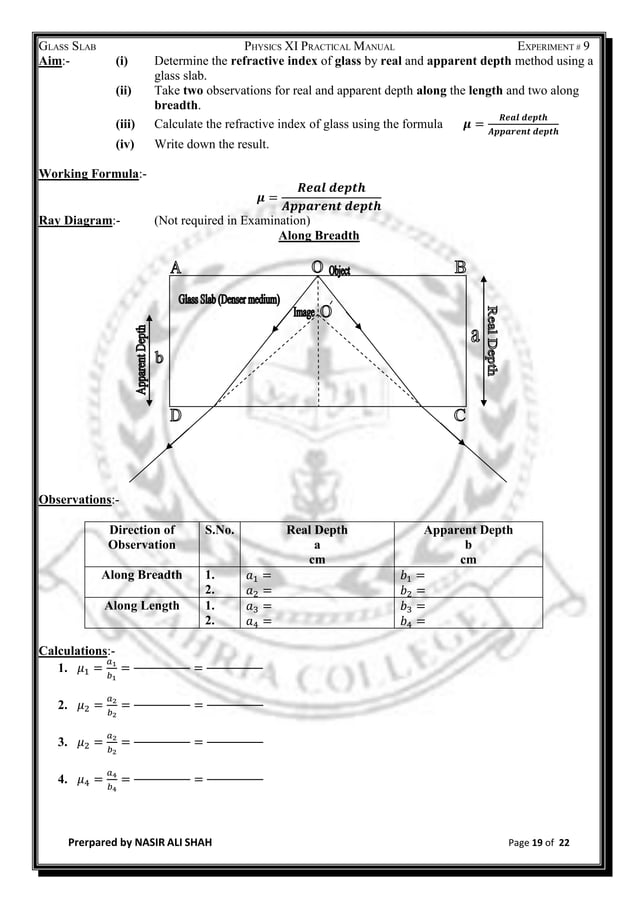 Physics Practical Manual Xi Bc Kz Pdf