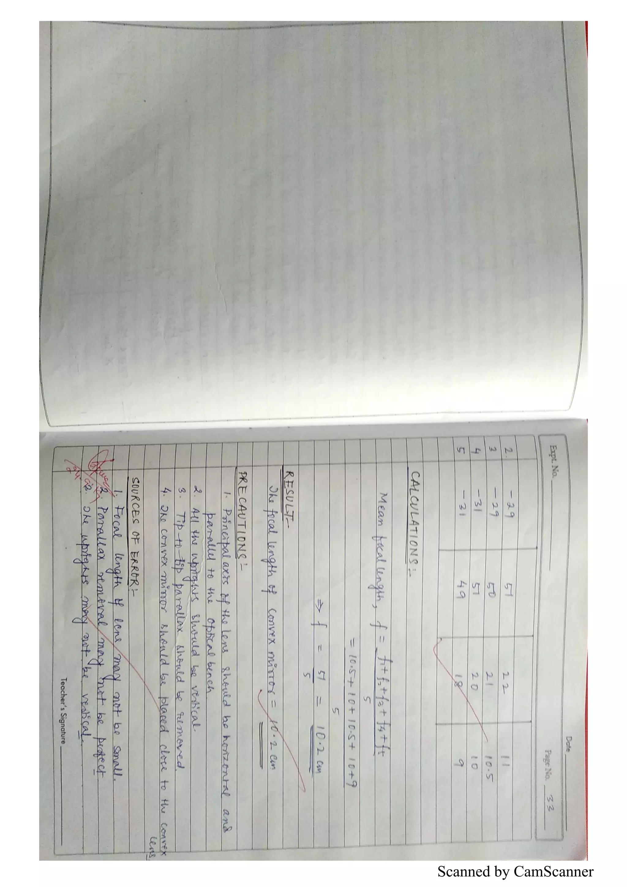 PHYSICS PRACTICAL RECORD XII | PDF