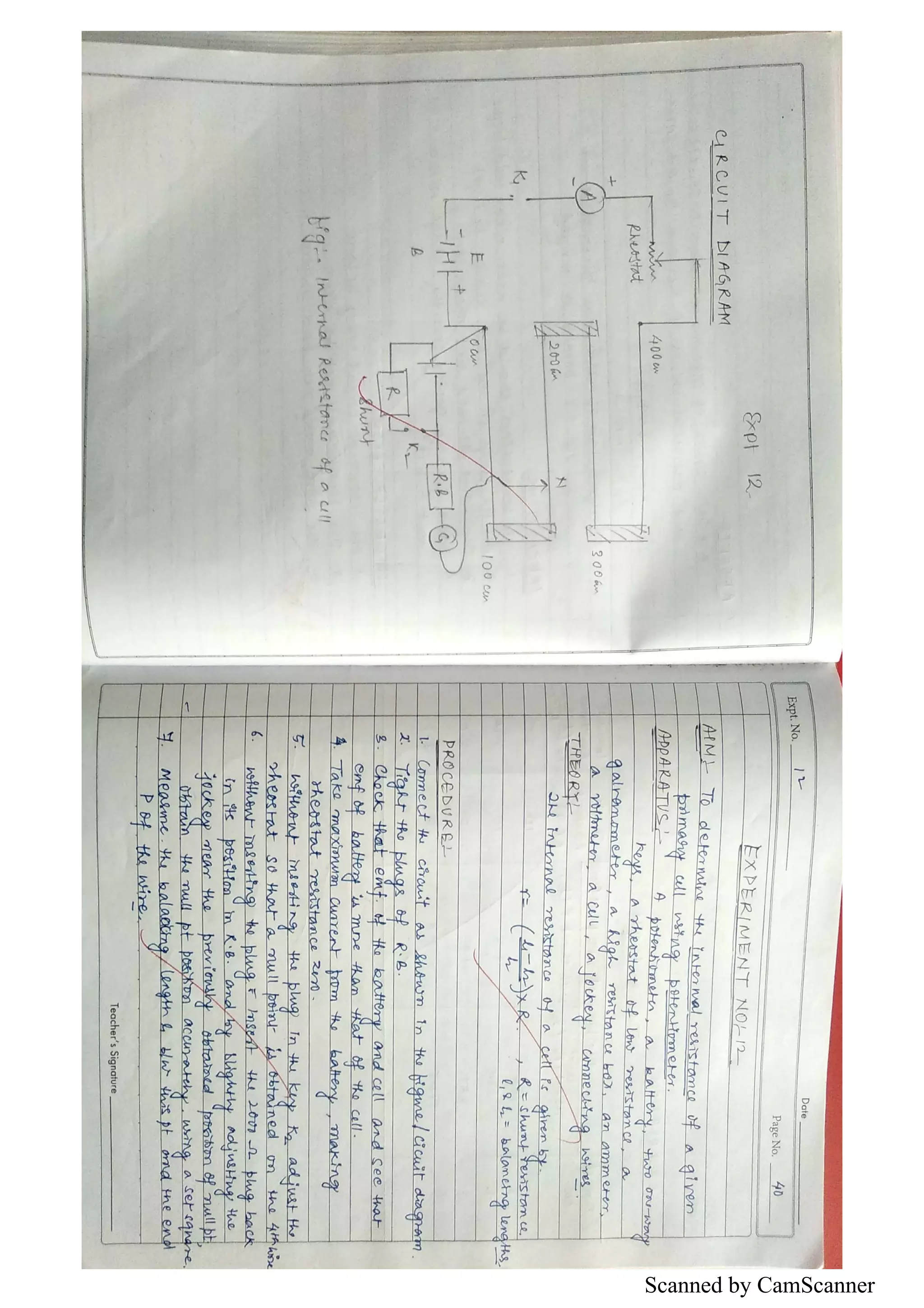 PHYSICS PRACTICAL RECORD XII | PDF