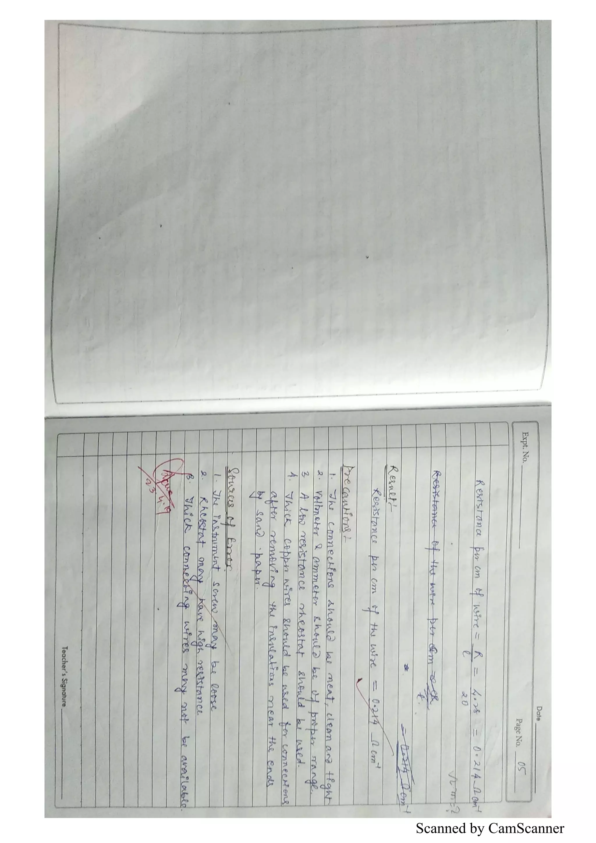 PHYSICS PRACTICAL RECORD XII | PDF