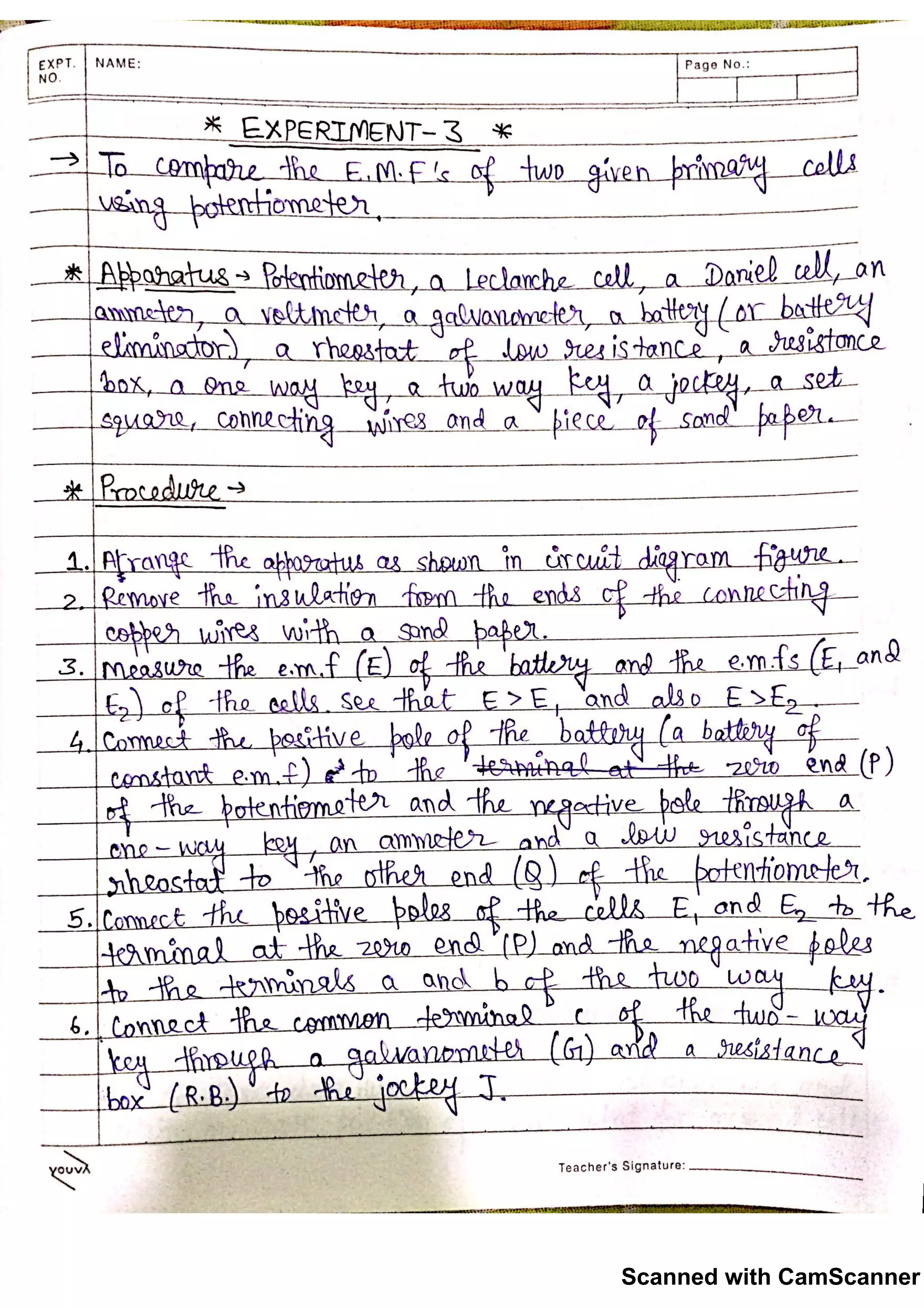Physics Practicals Class 12 With Observations | PDF