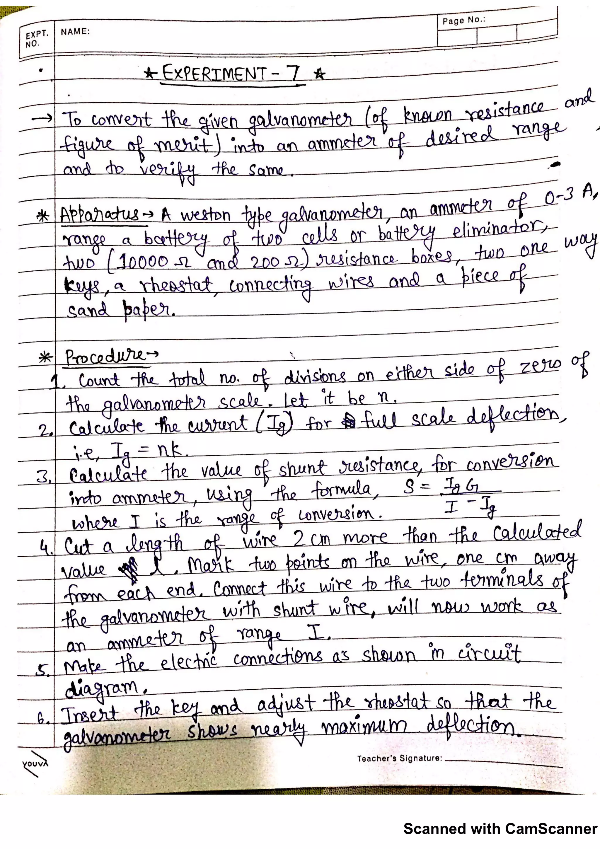 Physics Practicals Class 12 With Observations | PDF