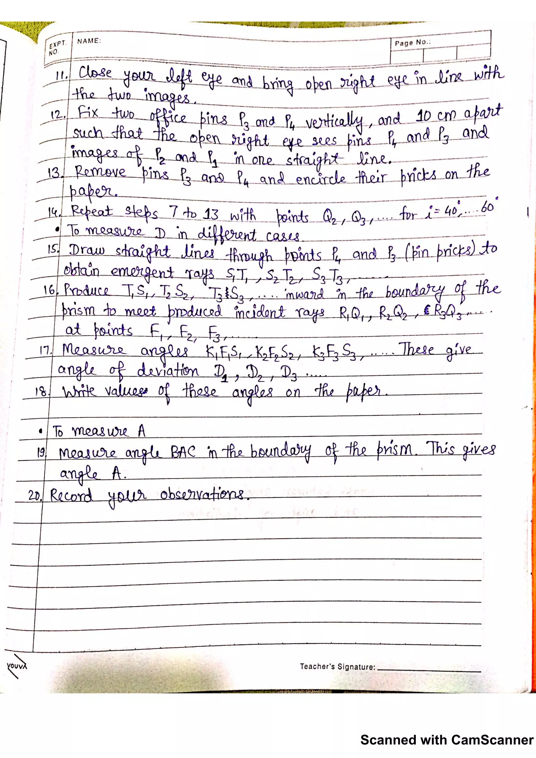 Physics Practicals Class 12 With Observations | PDF