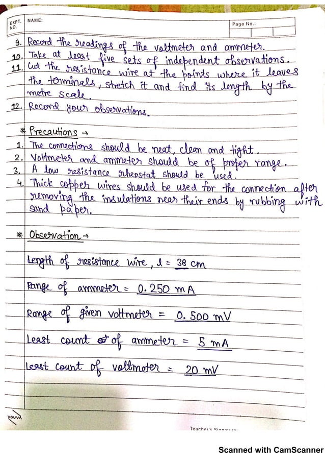 Physics Practicals Class 12 With Observations | PDF | Physics | Science