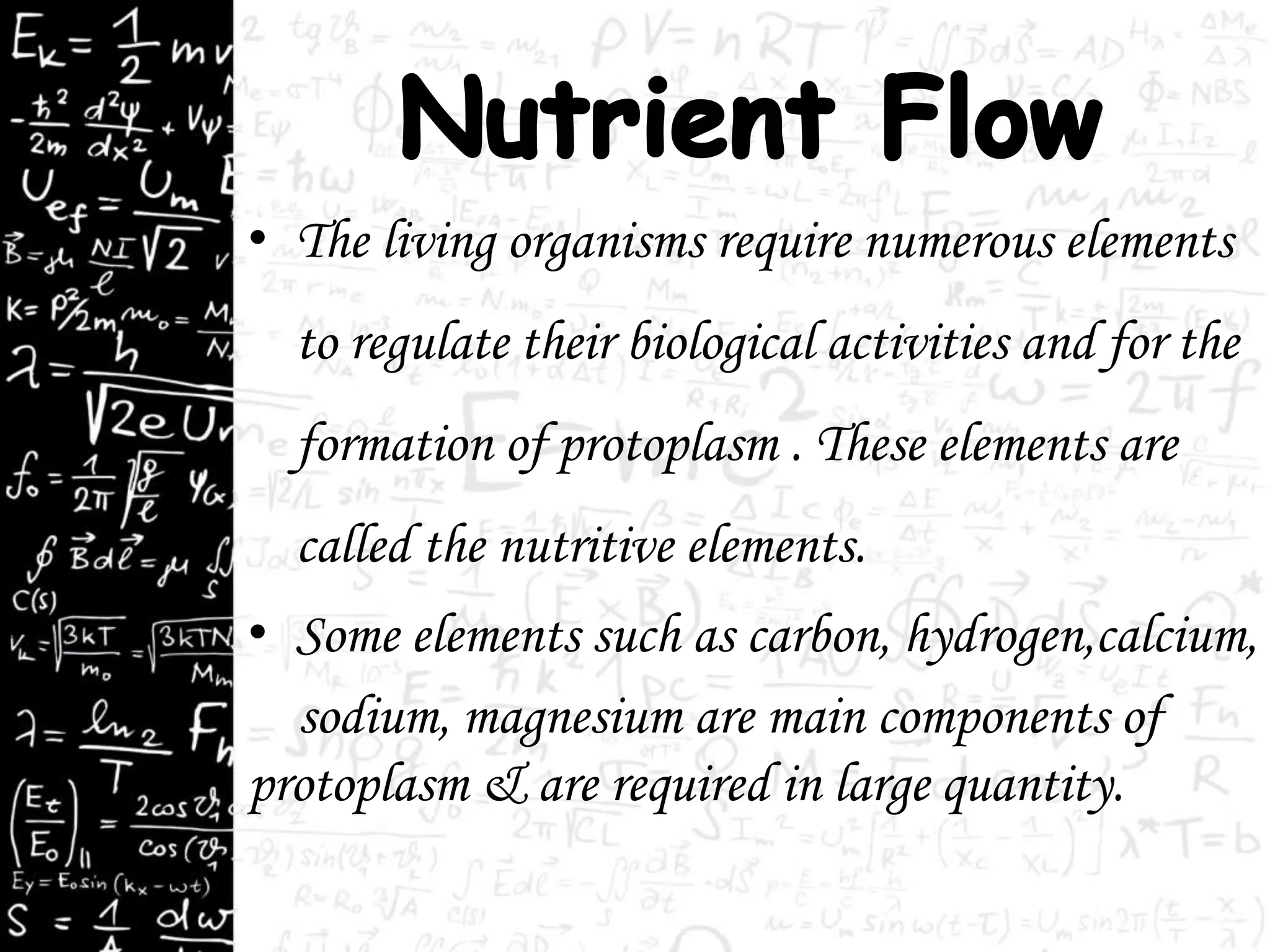 Nutrient Flow and its resources | PPTX