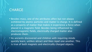 Quantum Numbers - Mass, Charge, Spin | PPTX