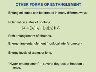 Quantum entanglement is one of the most intriguing and counterintuitive ...