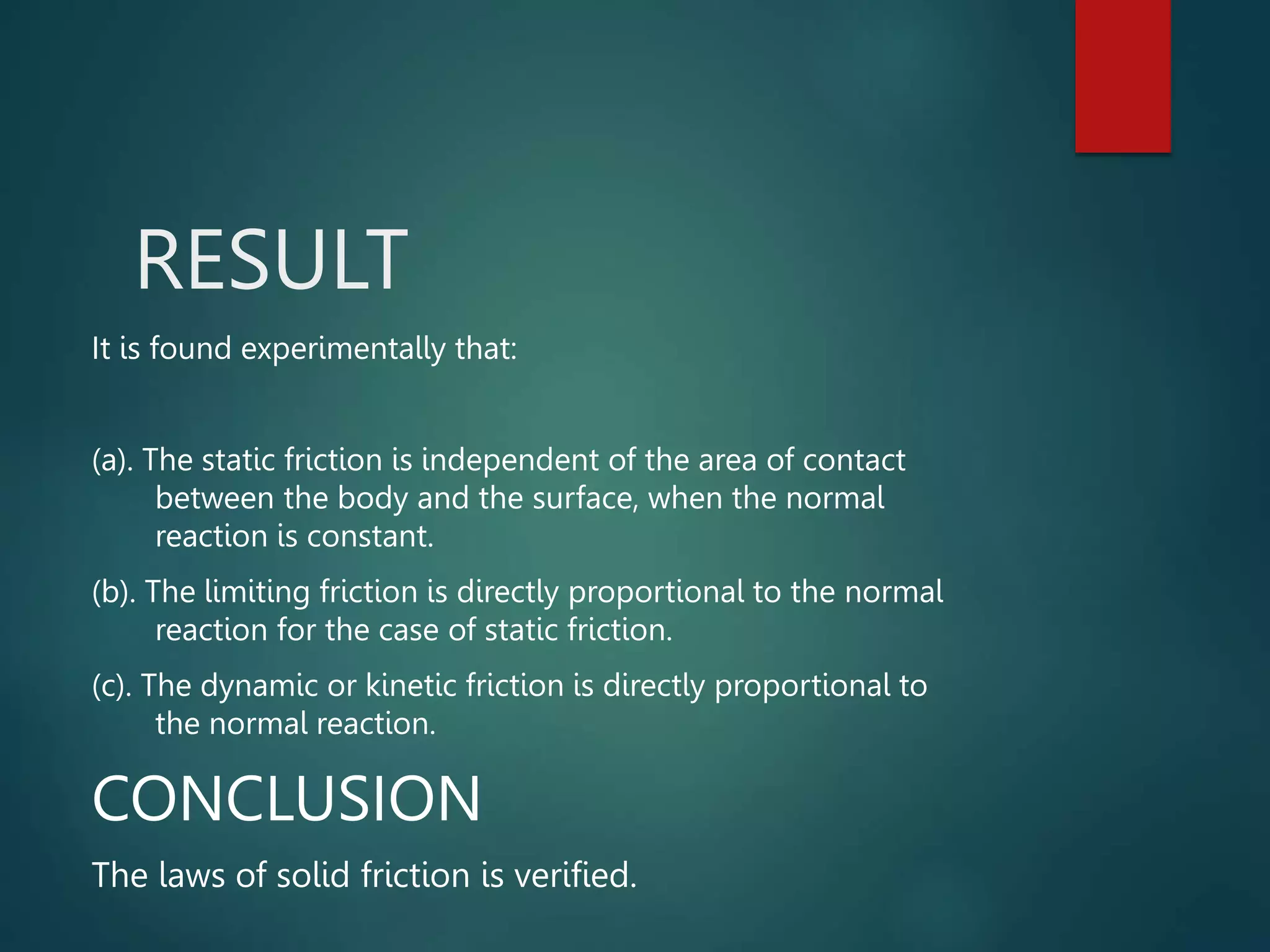 PRESENTATION ON FRICTION | PPTX